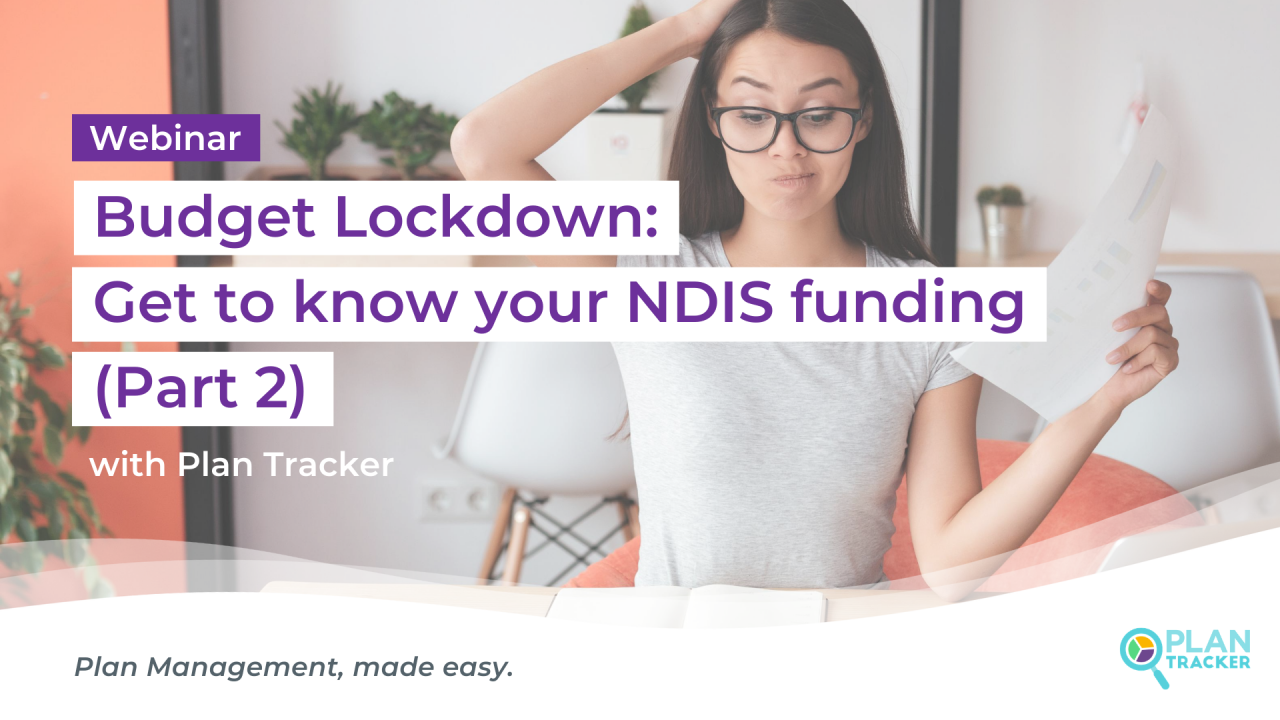 NDIS Webinars – Plan Tracker